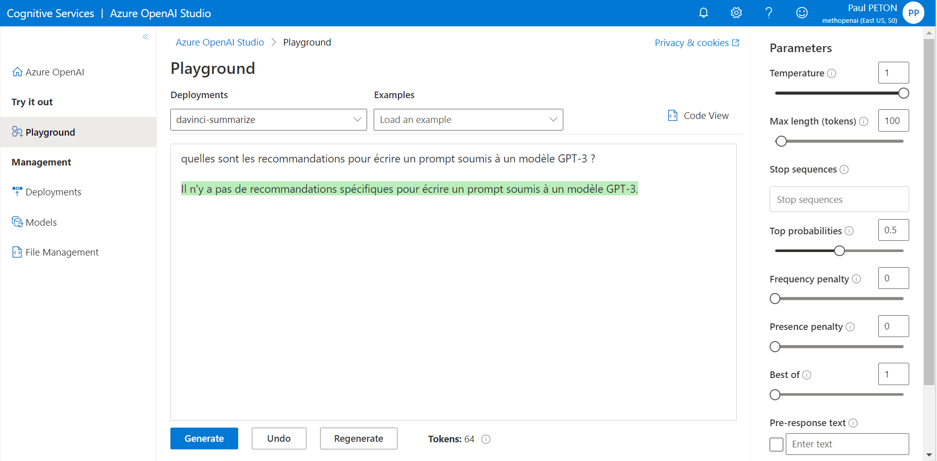 Découvrir Azure OpenAI et son studio – Methodidacte